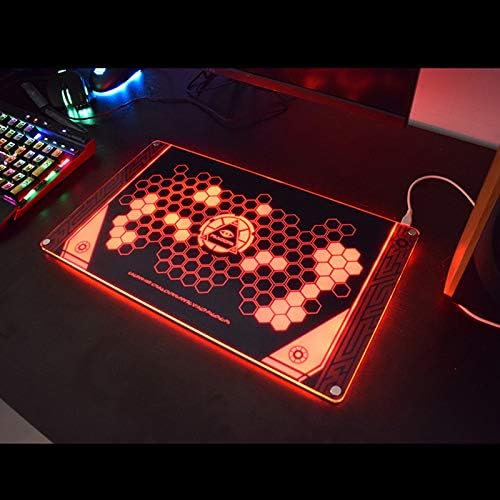 Amazon.com: RGB Illuminate Glass Game Mouse pad Compatible with Most ...