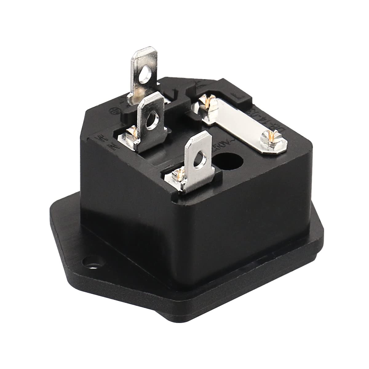 Snapklik.com : Baomain IEC 320 C14 Male Plug IPZ-104 3 Pins PCB Panel Power Inlet Socket Connector