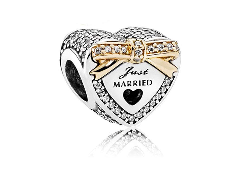 Amazon.com: MiniJewelry Wedding Just Married Love Heart Charm fits ...