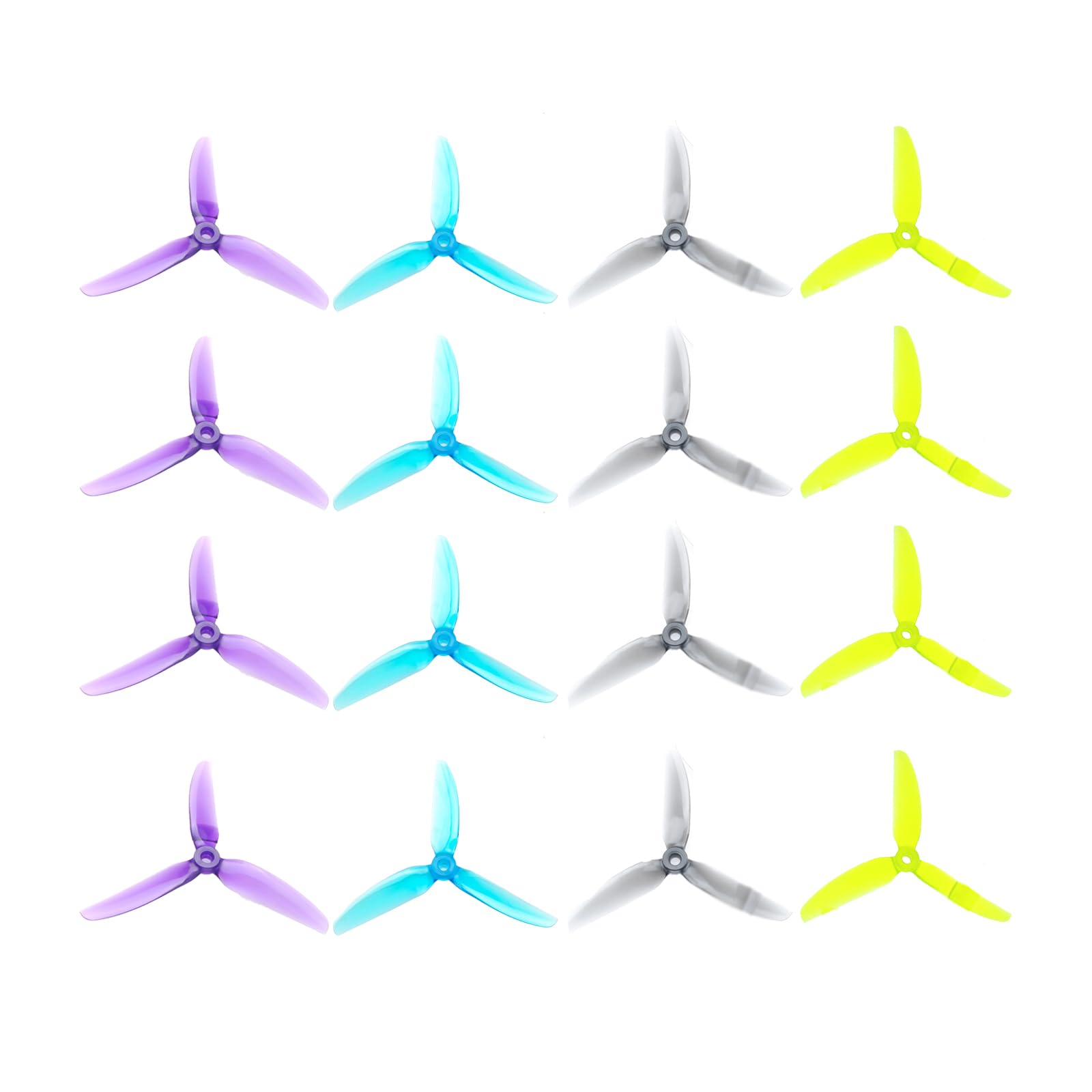 Amazon.com: 16pcs HQProp More Durable Smoother 5x4.3x3V2S Tri-Blade FPV ...