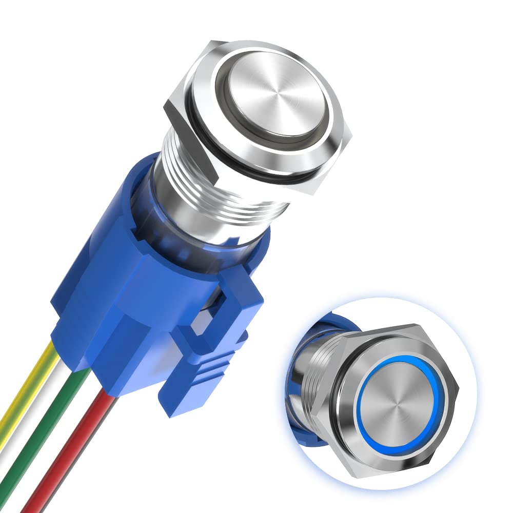 Snapklik.com : Momentary Push Button Switch, High-Cap 1NO1NC SPDT Off ...