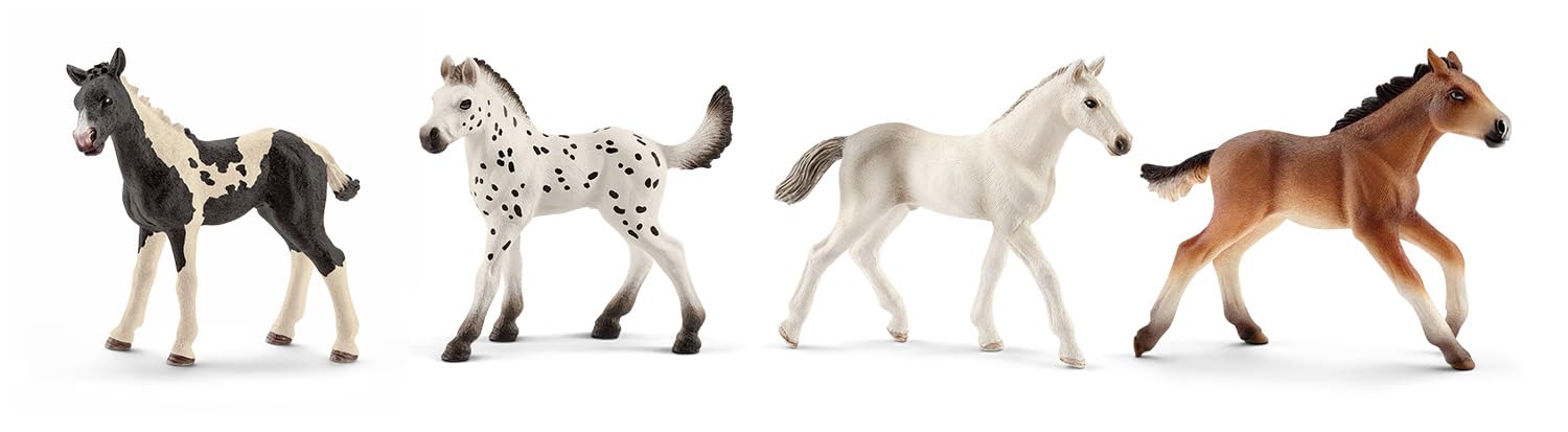 Amazon.com: Schleich Horse Club 4-Piece Horse Foal Collector Set for ...