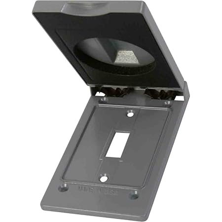BELL 5121-1 Weatherproof Cover Toggle Single Pole 125V, 15A Switch, 1 ...