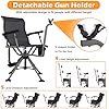 Amazon.com: Tangkula Hunting Chair with Shooting Rest, 360° Swivel ...