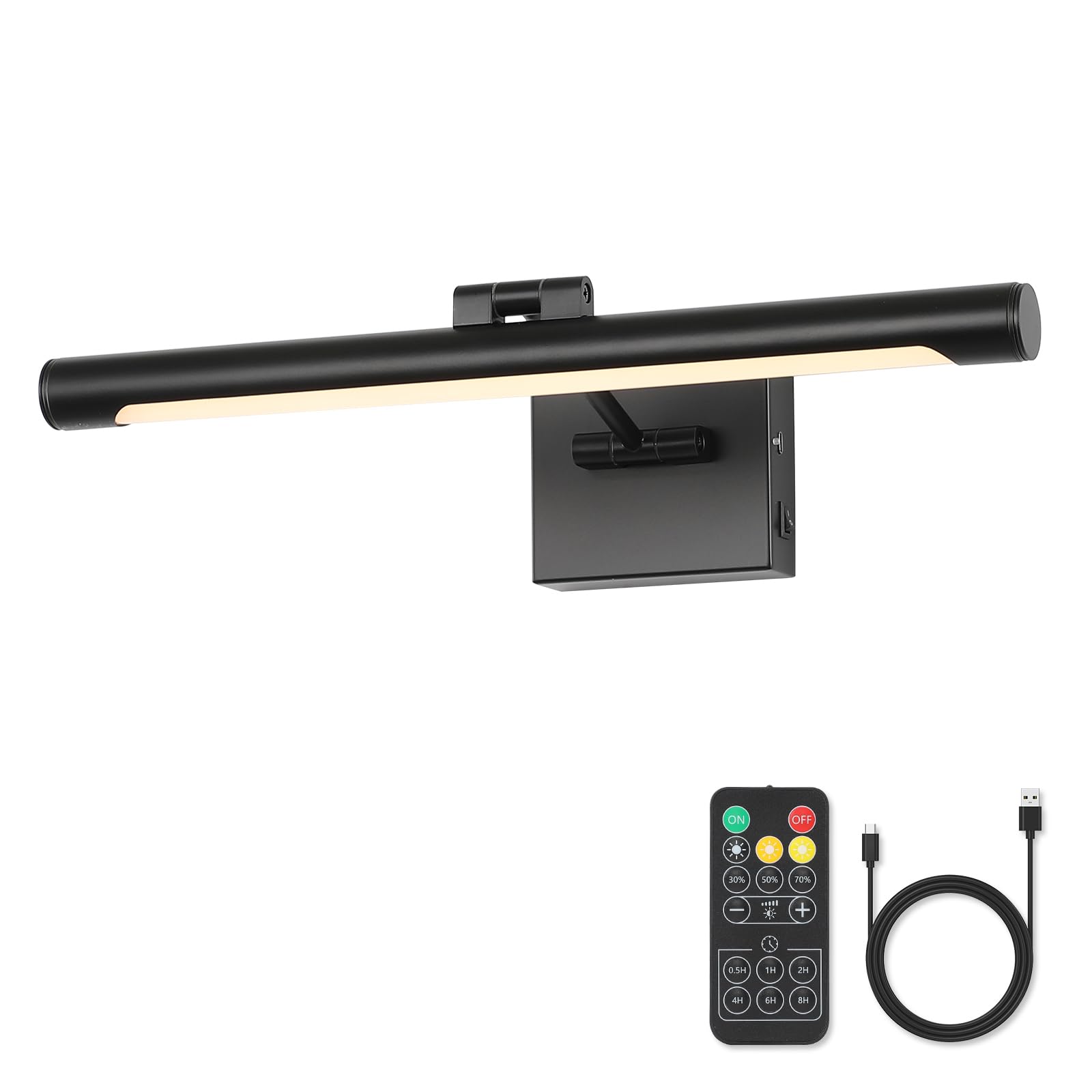 Joosenhouse Battery Operated Picture Light Rechargeable Art Light ...