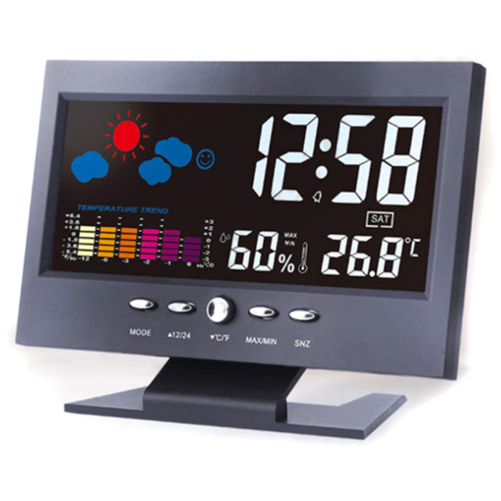 Amazon.com: KORADA Digital Alarm Clock 5.5” Color Screen Calendar ...