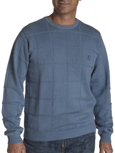 Buy IZOD Men's Classic Windowpane Sweater, Blue Class, Large at Amazon.in
