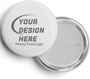 Amazon.com: Custom Pins Bulk Personalized Photo Buttons Customized Pinback Button Badge Design ...