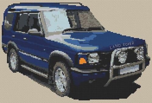 Land Rover Discovery Cross Stitch Kit - DarkBlue : Amazon.co.uk: Home ...
