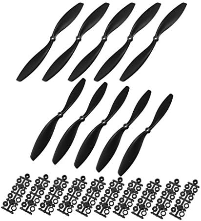 Amazon.com: uxcell RC Propellers CW 10x5 Inch 2-Vane for Airplane Nylon ...