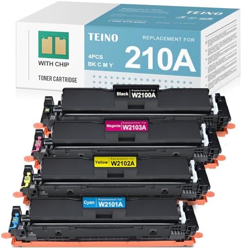 Amazon.com: TEINO 210A Toner Cartridges Compatible for HP 210A Toner Cartridges 4 Pack 210X with ...