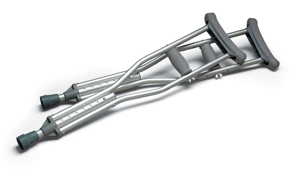 MediChoice Crutches Aluminum Adjustable 5 Feet 2 Inches To 5 Feet 10