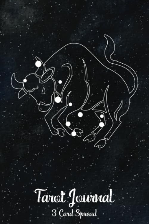 Tarot Journal Three Card Spread: Taurus Zodiac Journal Soft Cover - Tarot Diary for Recording ...