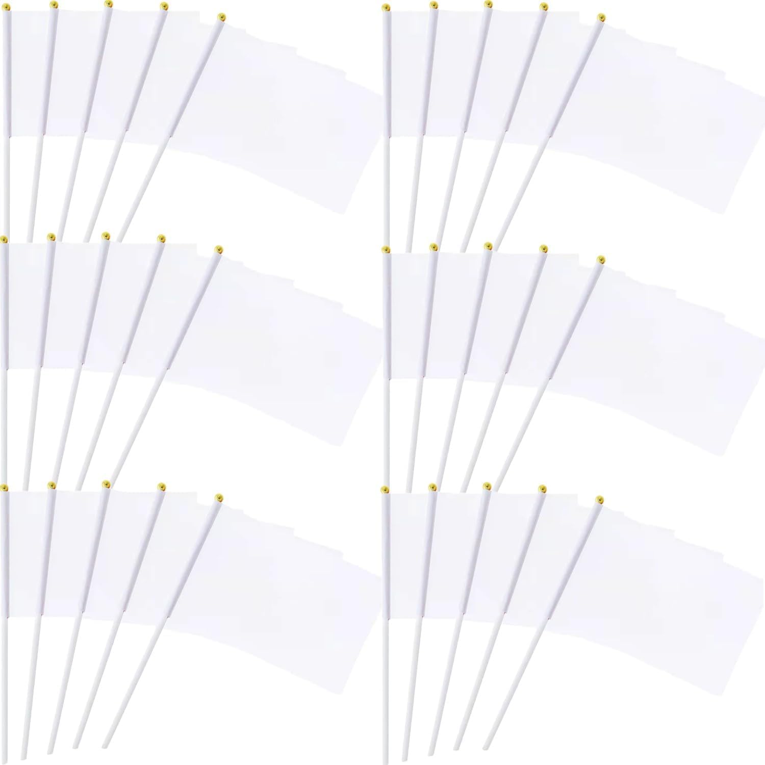 Amazon.com: BOX of 12 Solid White 4"x6" Miniature Desk & Table Flags ...