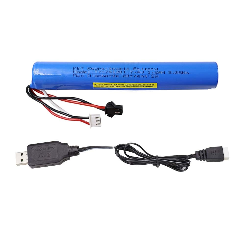 Amazon.com: KBT 7.4V 1200mAh Li-ion Rechargeable Battery Pack with SM ...