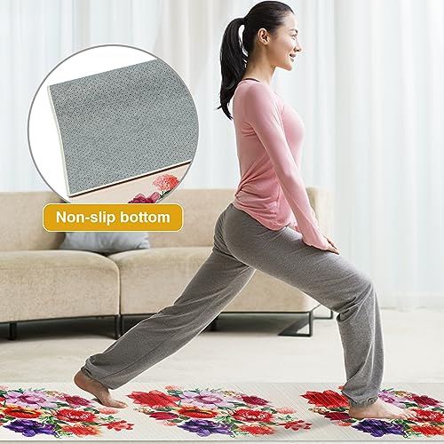 Bamboo Yoga Mat for Home Fitness and Exercise 24”x 67”