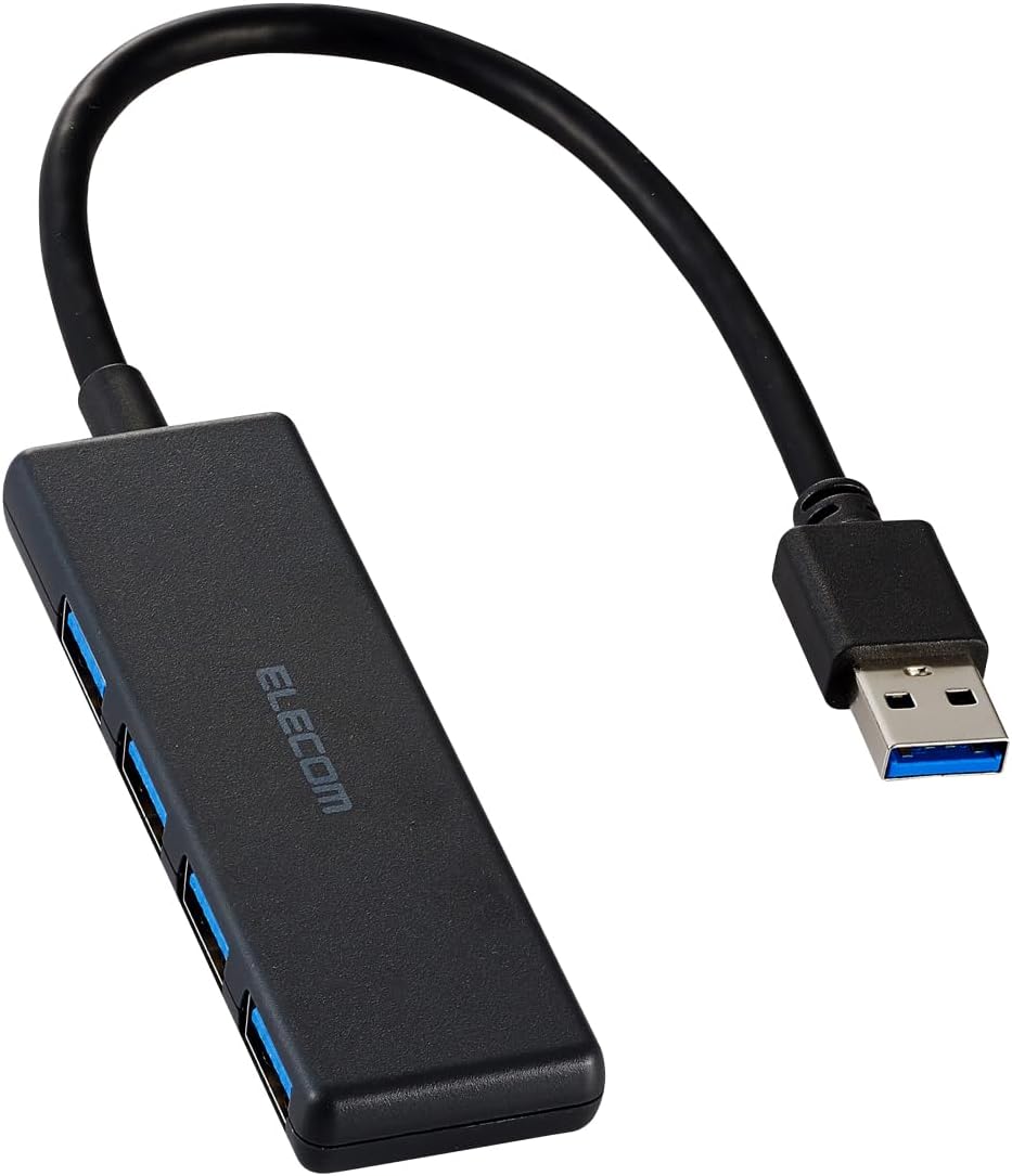 Amazon.co.jp: エレコム USBハブ Type-C USB3.0 マグネット付 個別スイッチ バスパワー 4ポート 5Gbps ケーブル長100cm ブラック U3HC ...