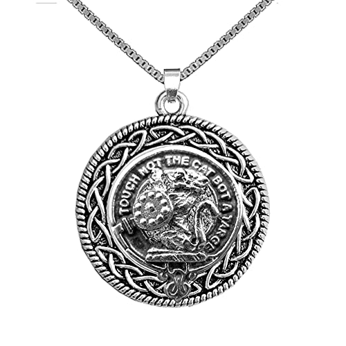 Amazon.com: MacBain Clan Crest Celtic Interlace Disk Pendant, Scottish ...