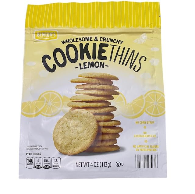 Amazon.com: Wholesome & Crunchy Cookie Thins by Benton’s LEMON Flavor ...