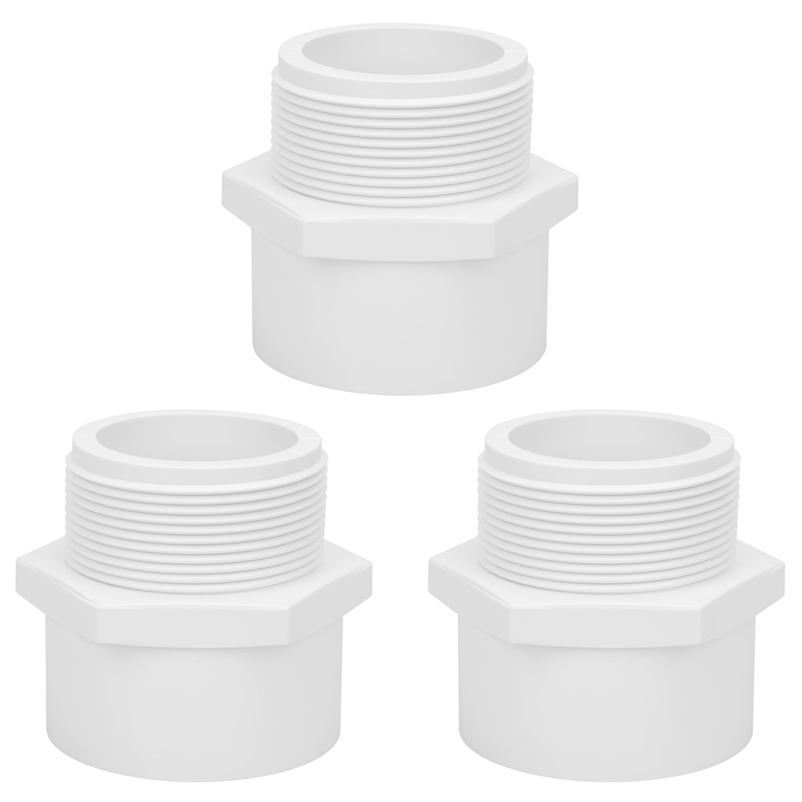 Amazon.com: Lswteiz 3Pack 2" PVC Male Adapter Pipe Fittings (Socket x ...