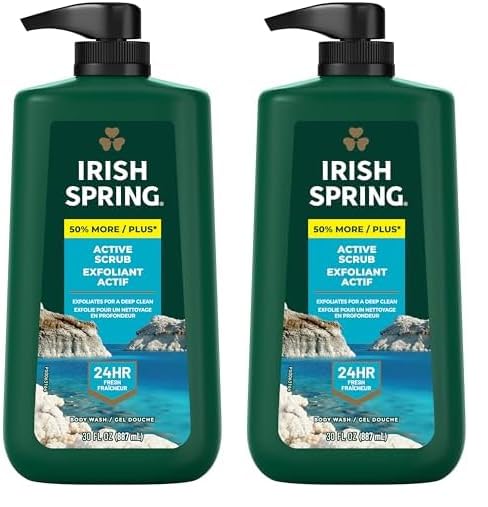 Amazon.com : Irish Spring Active Scrub Moisturizing Face and Body Wash ...