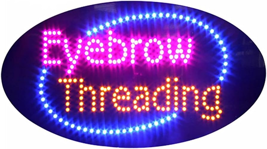 Amazon.com : Eyebrow Threading | Full Color Sidewalk Display Sign Board ...
