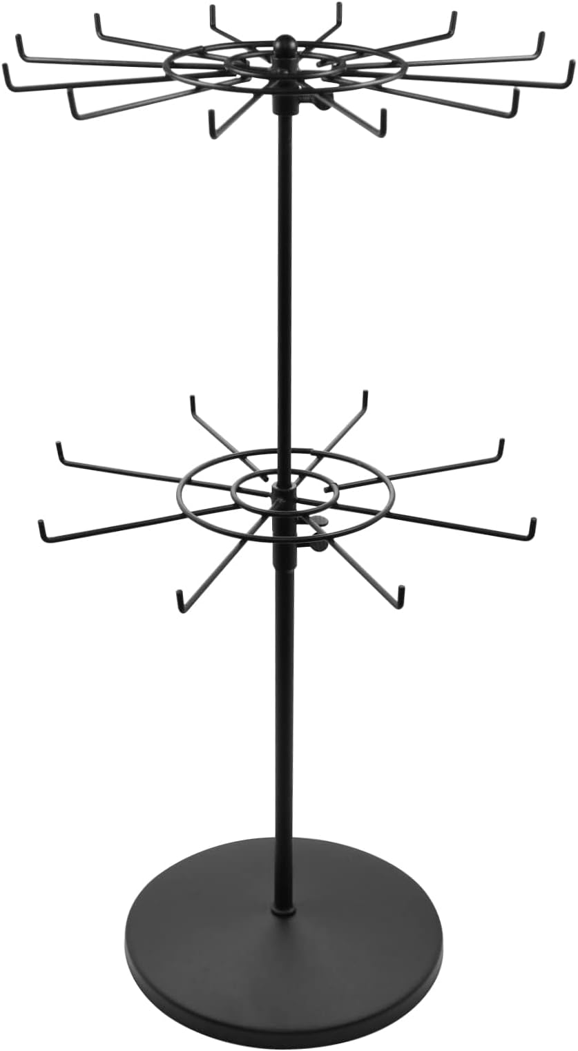 Amazon.com: Rotating Pegboard Display Stand With 24 Hooks - Metal ...