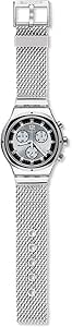 Swatch Mens Chronograph Quartz Watch with Stainless Steel Strap ...