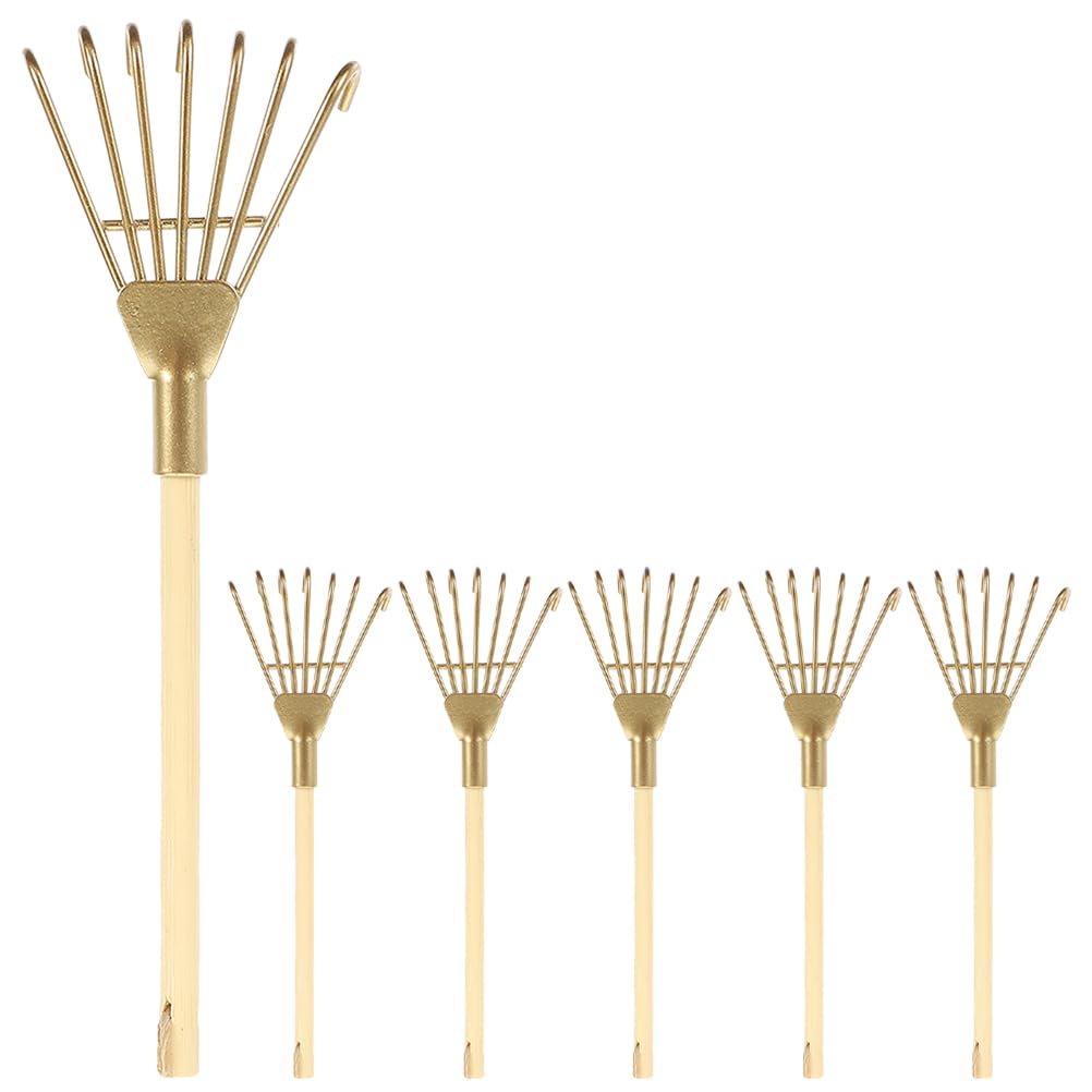 Amazon.com : LOGOFUN 6Pcs Mini Zen Garden Rake Miniature Ash Rake Model ...