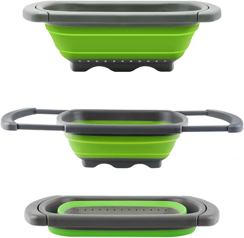QiMH Colander collapsible Over The Sink Vegtable/Fruit Colander ...