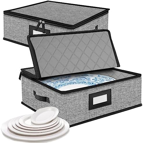 Amazon.com: Gowee China Storage Containers Hard Shell, Platter Storage ...