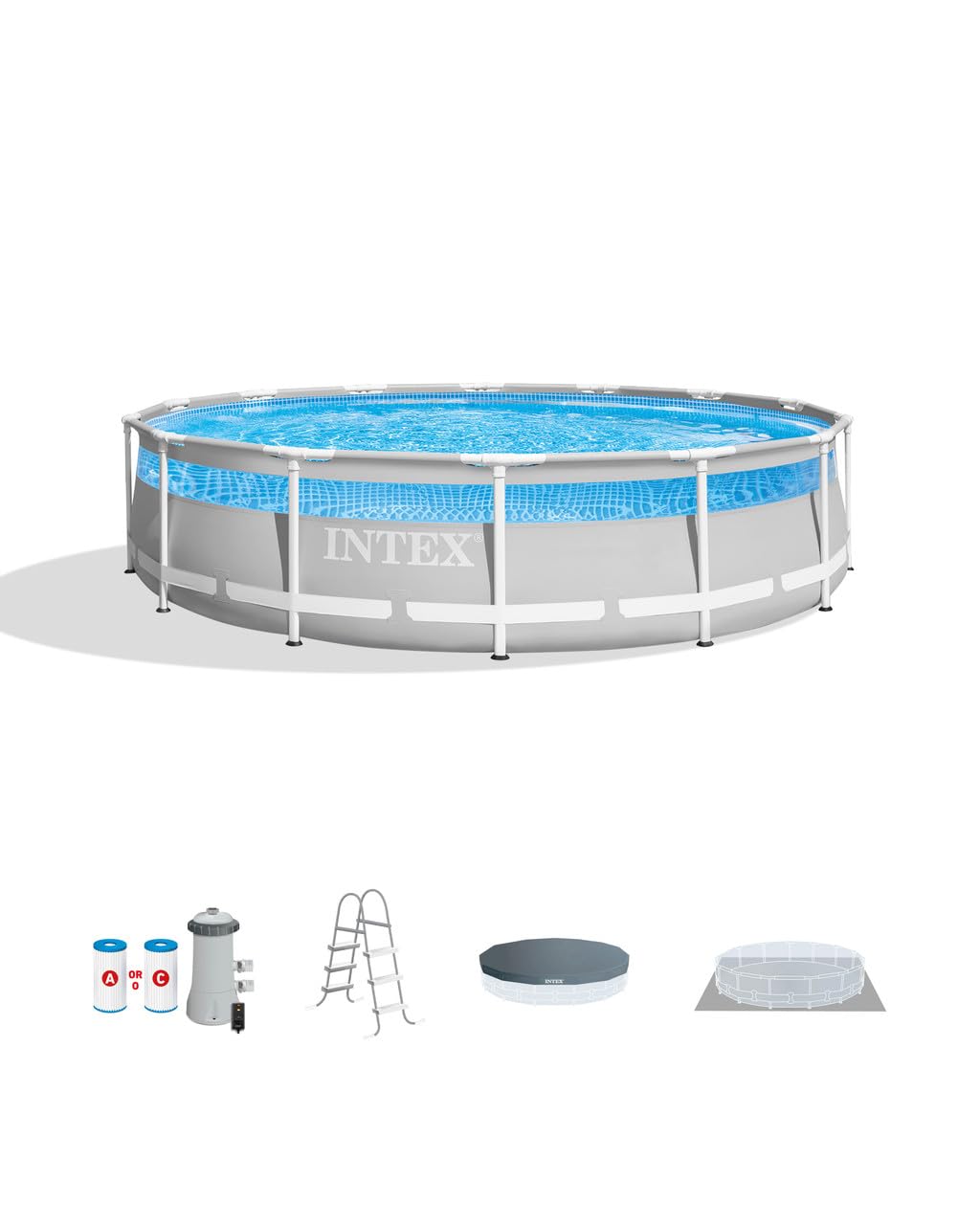 Amazon.com: INTEX 26721EH Prism Frame Clearview Above Ground Swimming ...