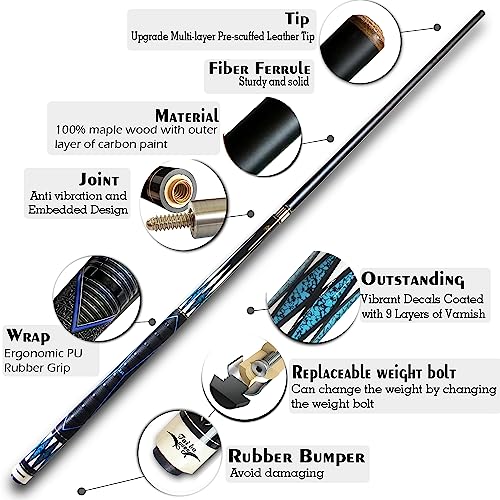 Snapklik.com : Tai Ba Cues 2-Piece Pool Stick