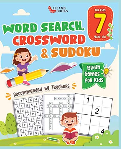 Brain Games for Kids: Word Search, Crossword & Sudoku for 7 year old ...