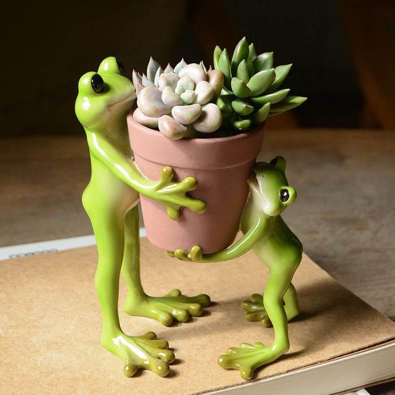 Amazon.com: Generic Frog Flower Pots Frogs Statues for Home and Garden ...