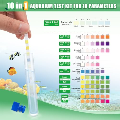 Snapklik.com : Umlecoa 10 In 1 Aquarium Ammonia Test Kit - Ammonia Fish ...