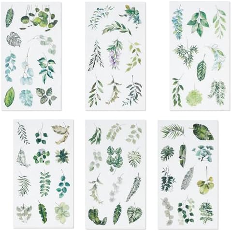 104pcs Leaf Stickers for Scrapbooking Plant Stickers Nature Green Leave ...
