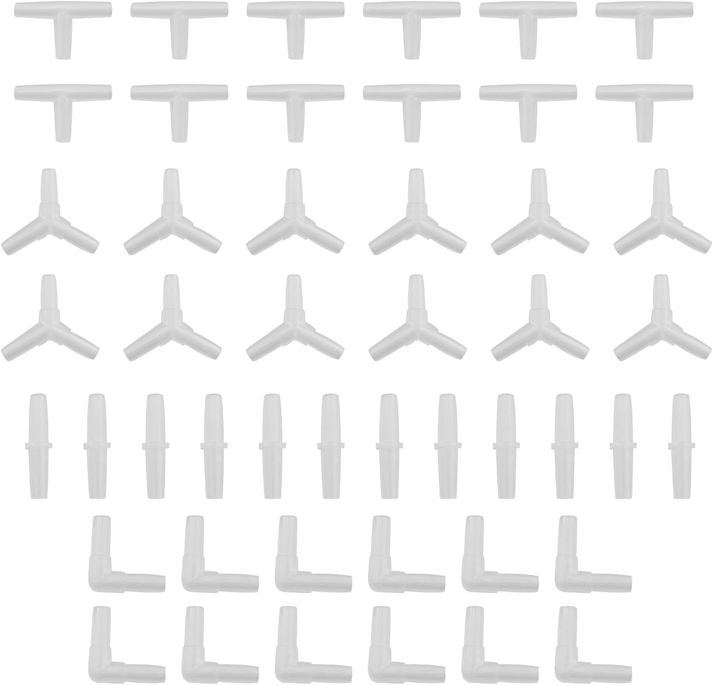 Amazon.com : DGZZI Aquarium Air Valve Connector 48PCS 4Type White ...