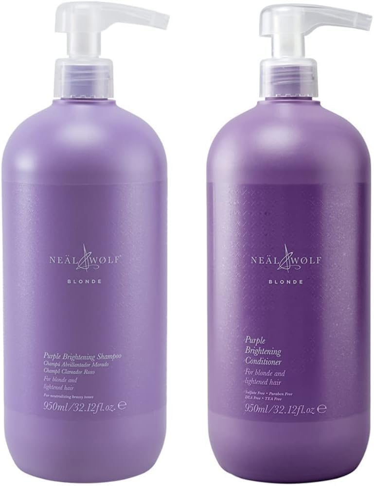 Neal & Wolf Blonde Purple Brightening Shampoo & Conditioner 950ml Duo ...