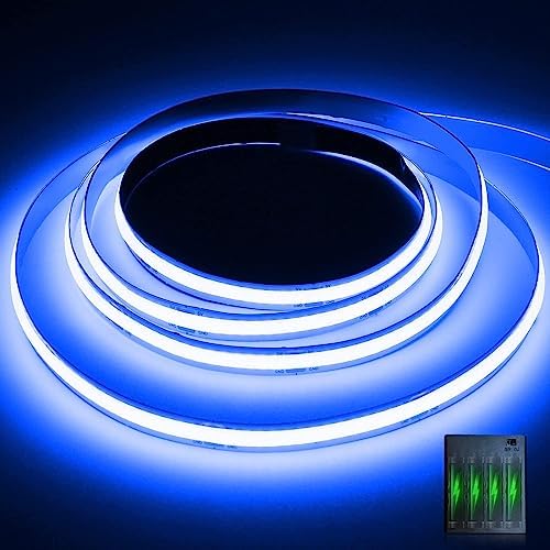 Amazon.com: Smacen Battery Powered COB Led Strip Lights, 4.92Ft Battery ...