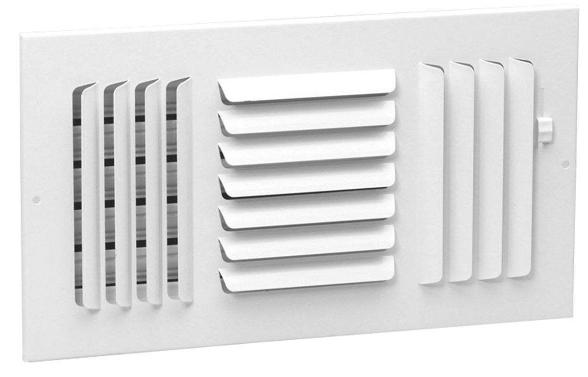Snapklik.com : 12"w X 6"h Duct Opening 3-Way Fixed Curved Blade Air Supply Diffuser Register ...