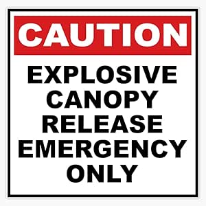 Amazon.com - Caution - Explosive Canopy Vinyl Sticker Waterproof Bumper ...