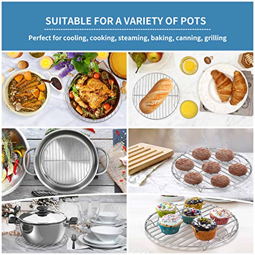 Buy Herogo Stainless Steel Round Cooling Baking Rack, 10.6 Inch Large ...