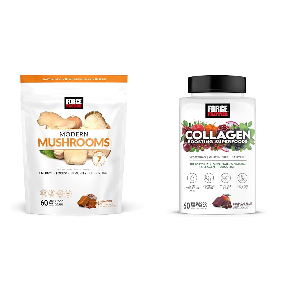 Amazon.com: Force Factor Modern Mushrooms Soft Chews with 7 Mushrooms ...