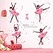 iwallsticker 59 30Inch Creative Dancing Girl Wall Sticker Pink Ballet ...