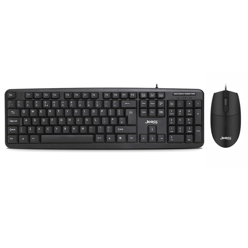 USB Wired Keyboard and Mouse Set, Full Size Slim Keyboard, Business ...