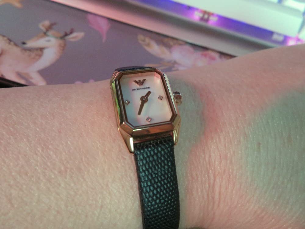 Emporio Armani Watch for Women, Two Hand Movement, Less Than 22 mm Rose ...