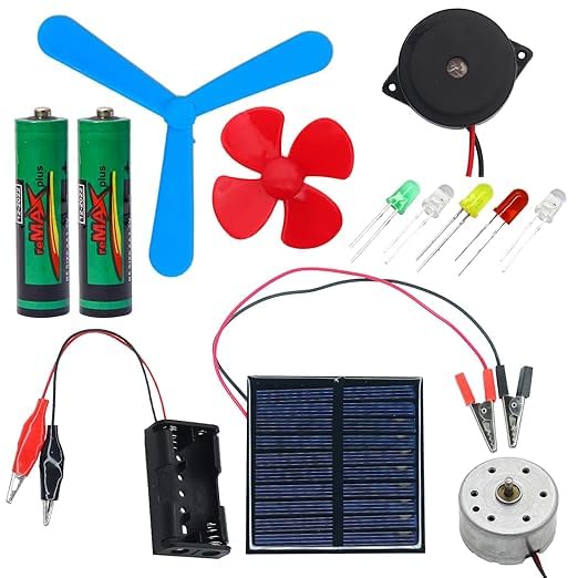 Buy SP Electron Combo Pack of Solar Panel Buzzer, Cell Holder Etc. 3D ...