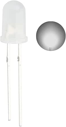 100pcs Ultra Bright 5mm LED Light Emitting Diode Diffused White : Buy ...