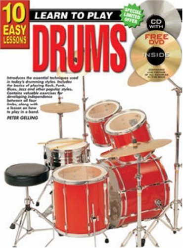 10 Easy Lessons Learn To Play Drums: Gelling, Peter: 9781864691085 ...